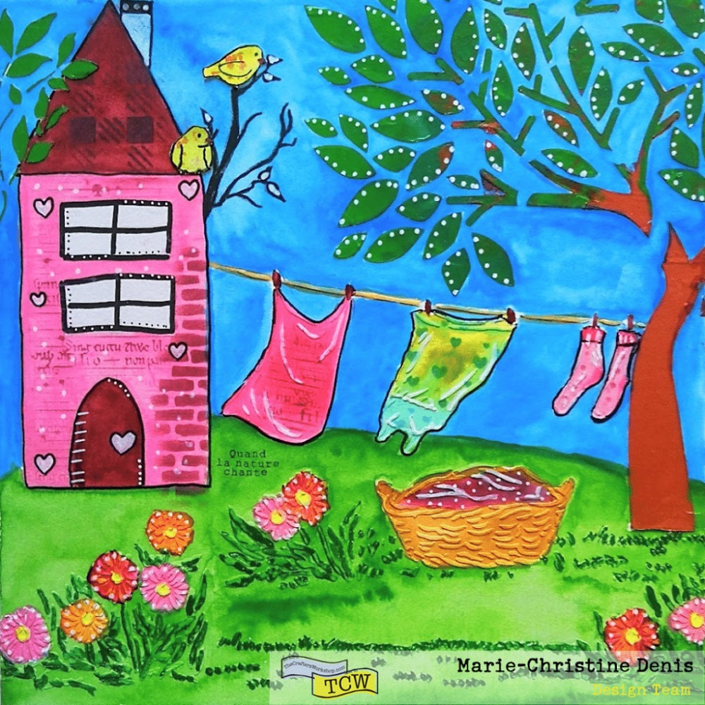 TCW2407 Laundry Day Sign Stencil 16½" x 6" – TCW Stencils